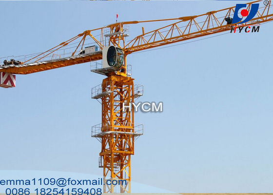 ความยาว 60M Boom 8tons Tower Crane With Zoomlion Crane Topless โดยไม่มีหัว